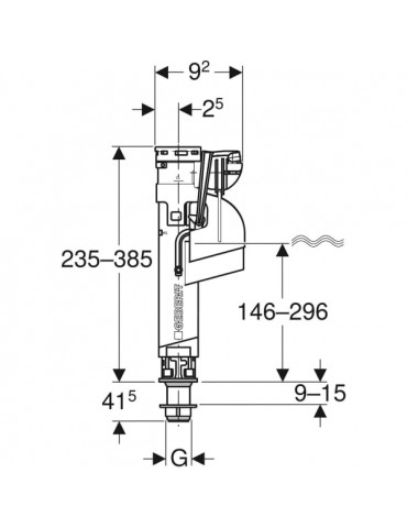 Lower feed mechanism Geberit 360 series