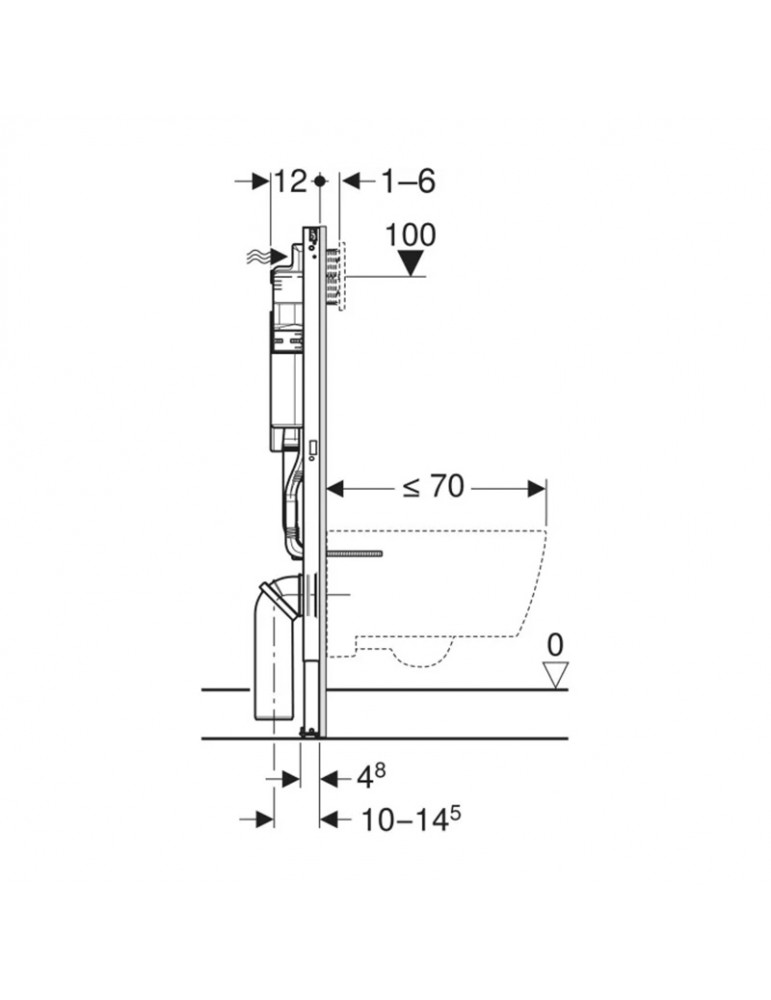 Geberit Duofix WX Sigma12 cm